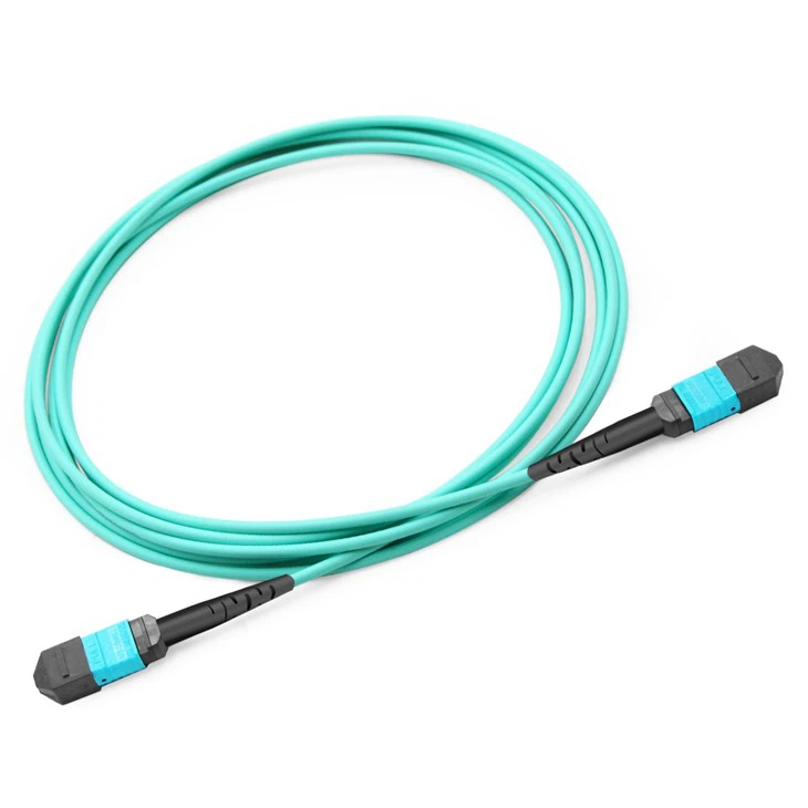 3.0mm 100G 24 Cores MPO a MPO OM3 Fibra Óptica OFNR Riser Multicore ...